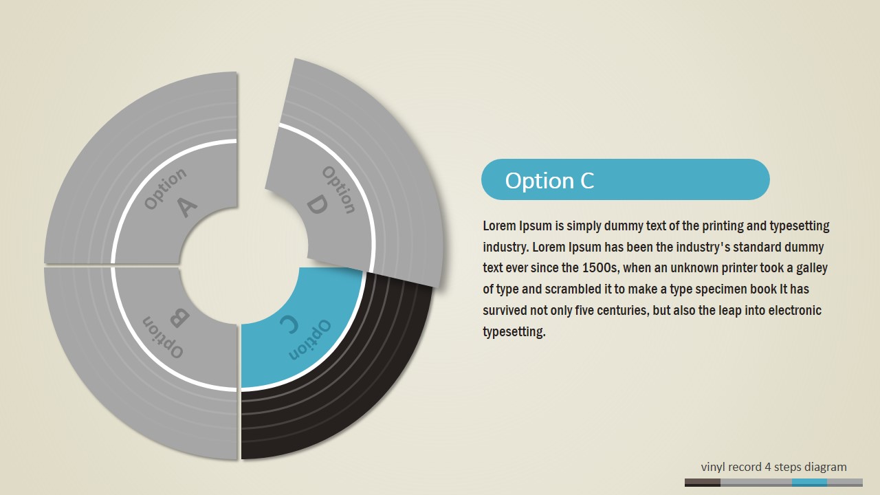 4 Steps Vinyl Record PowerPoint Diagram - SlideModel 4 Steps Vinyl Record PowerPoint Diagram - SlideModel