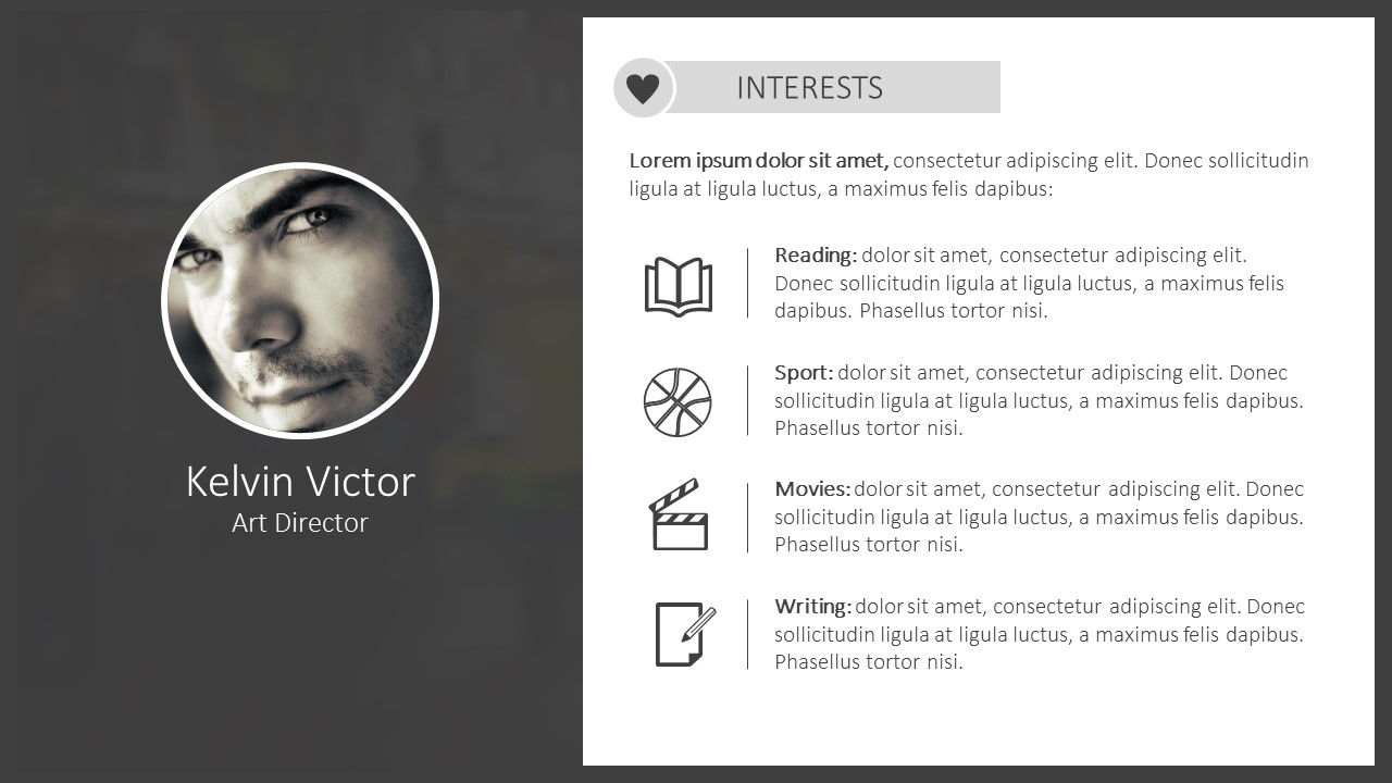 Resume Ppt Template Download FREE CV Resume Powerpoint Template