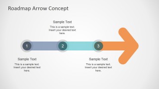 Colorful Roadmap Arrow Concept for PowerPoint - SlideModel