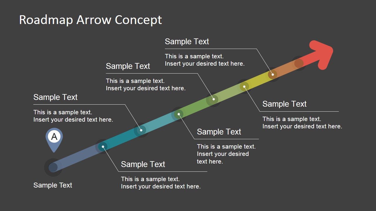 Colorful Roadmap Arrow Concept for PowerPoint - SlideModel Colorful Roadmap Arrow Concept for PowerPoint - SlideModel