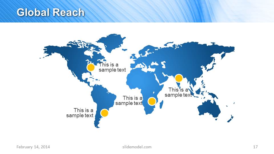 World Map Slide Design for Global Reach - SlideModel World Map Slide Design for Global Reach - SlideModel