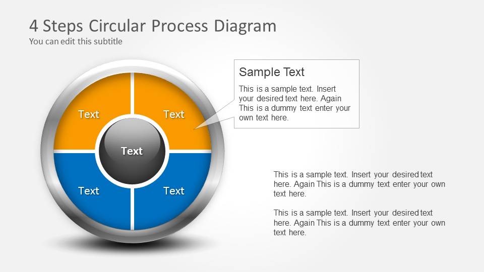 4 Steps Circular Diagram Design for PowerPoint - SlideModel