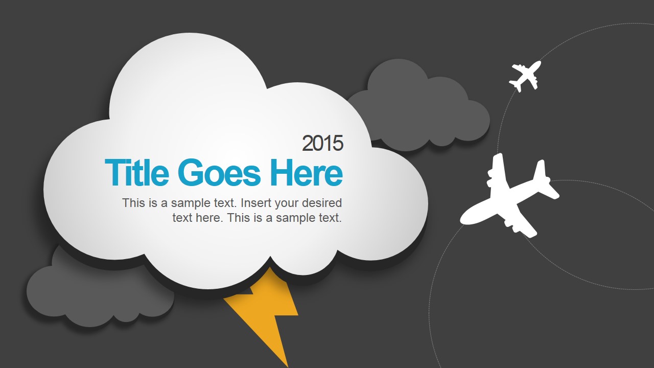 Flying Concept PowerPoint Template - SlideModel