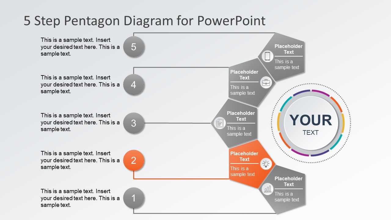 5 Steps Top-Down Diagram PPT - SlideModel 5 Steps Top-Down Diagram PPT - SlideModel