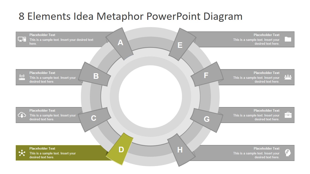 8 Elements Idea Metaphor PowerPoint Diagram - SlideModel
