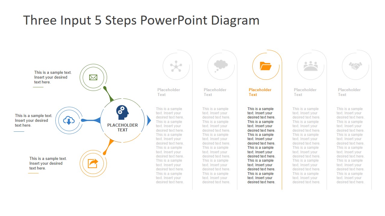 Data Processing 5 Steps Diagram Template - SlideModel