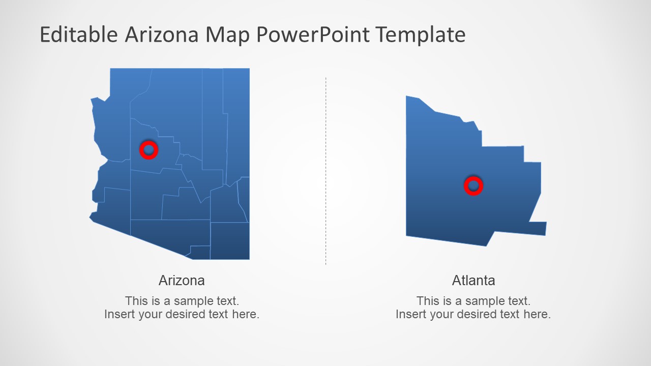 Arizona US State PowerPoint Map - SlideModel