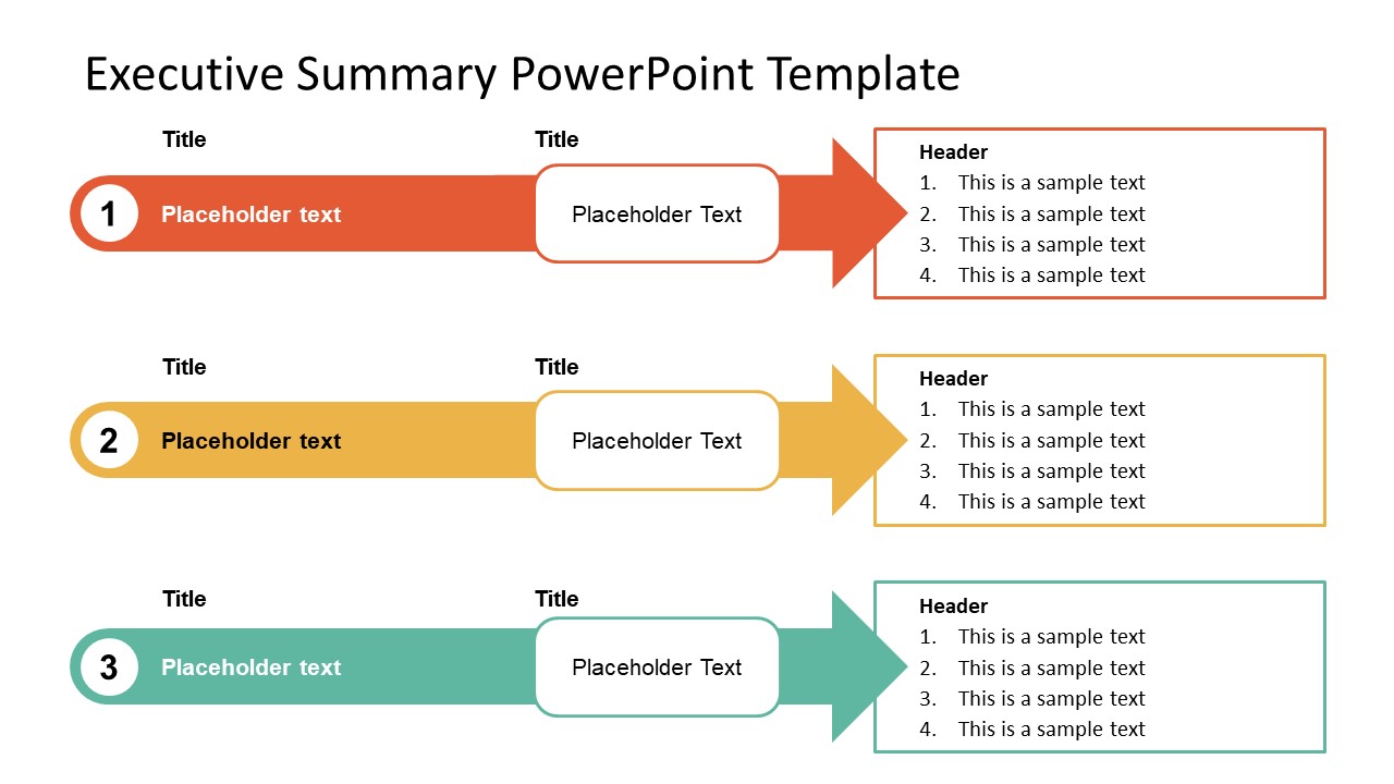 Powerpoint Template For Executive Summary