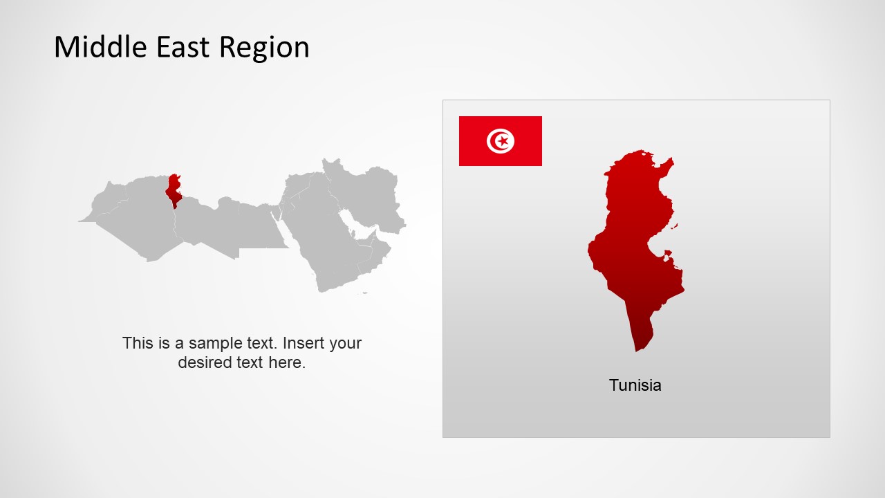Middle East Region PowerPoint Map - SlideModel
