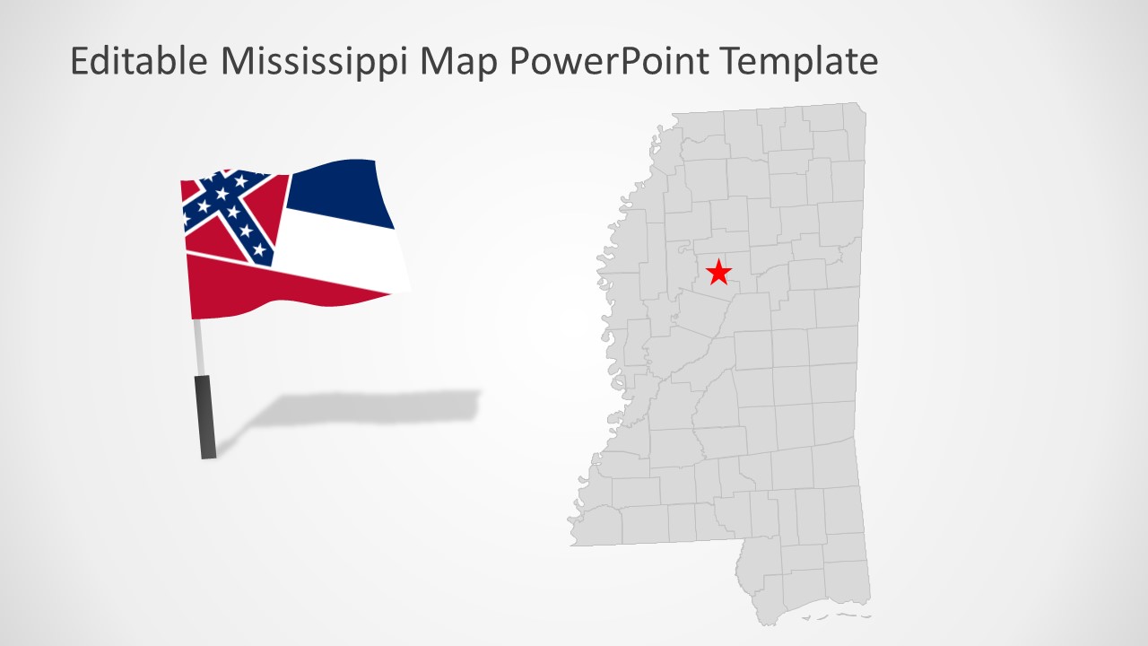 Flag and Map of Mississippi Presentation - SlideModel
