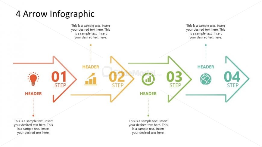 4 Steps Arrows Milestone Timeline Template - SlideModel 4 Steps Arrows Milestone Timeline Template - SlideModel