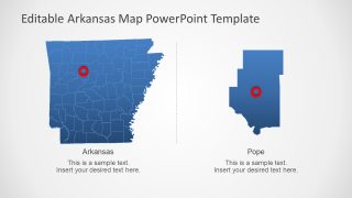 Outline Map of Arkansas PowerPoint - SlideModel