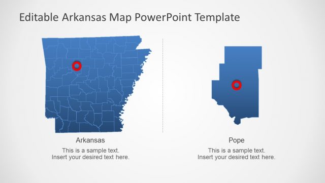 Outline Map of Arkansas PowerPoint - SlideModel