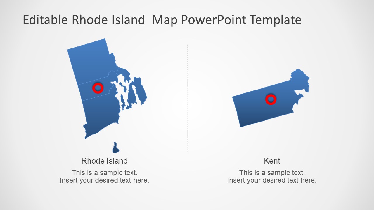 Rhode Island US State PowerPoint Map - SlideModel