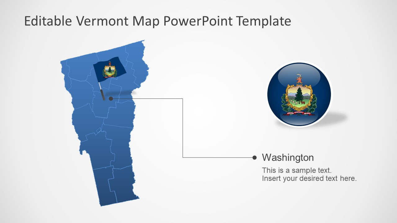 Presentation of Vermont State Map - SlideModel