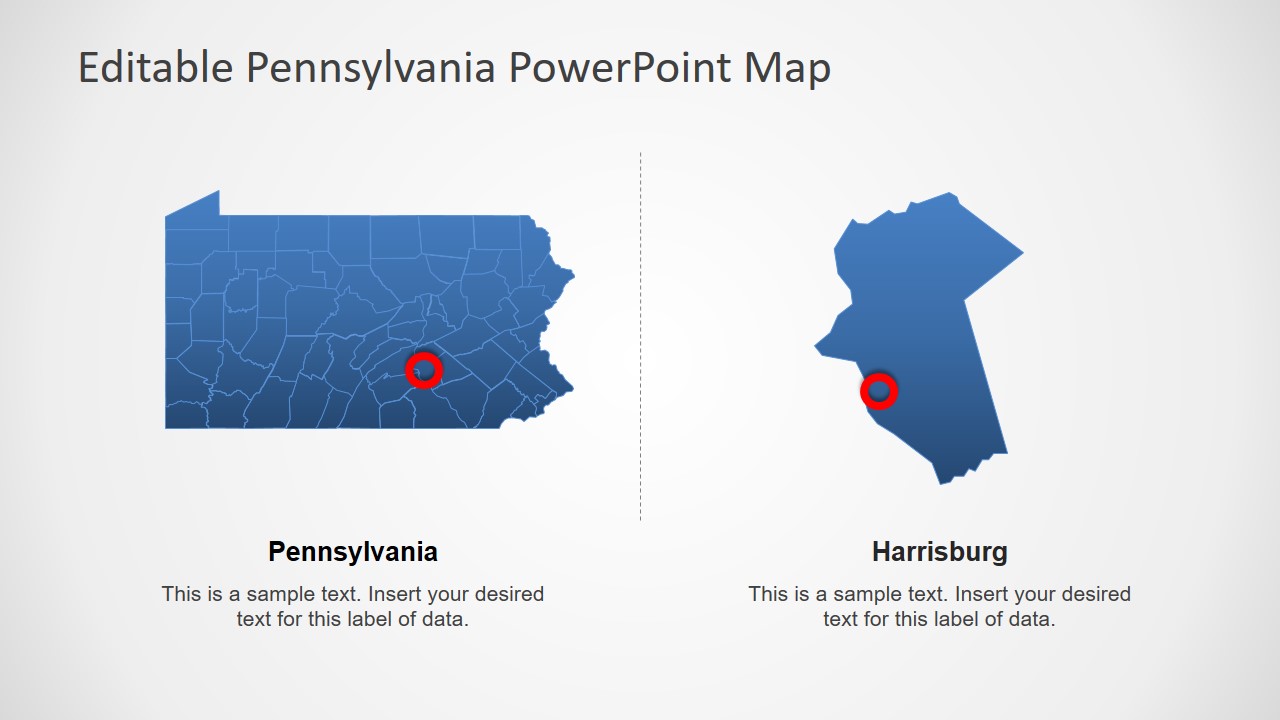 Pennsylvania State PowerPoint Map - SlideModel