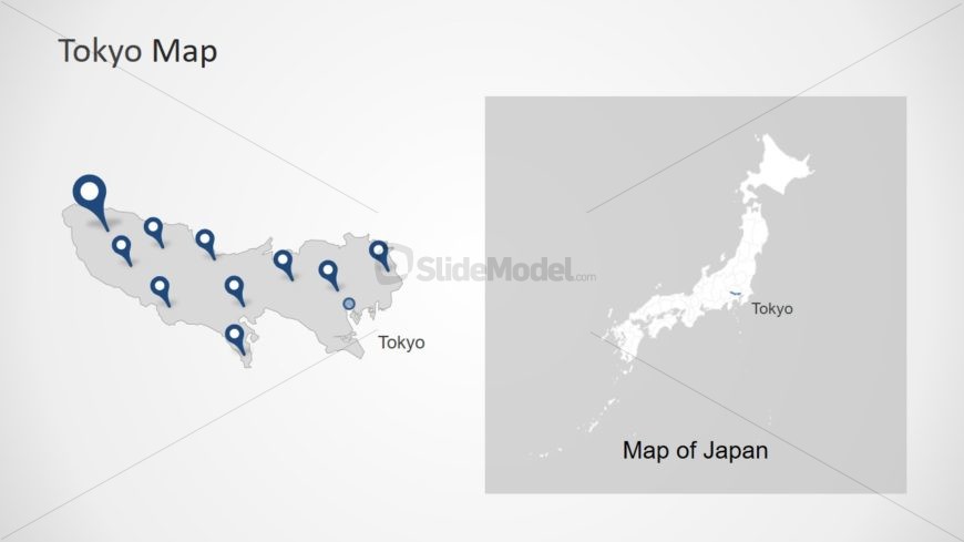 Editable Map of Tokyo Japan PPT - SlideModel