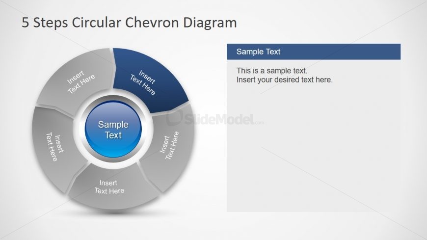Chevron Segments of 5 Steps Diagram - SlideModel Chevron Segments of 5 Steps Diagram - SlideModel