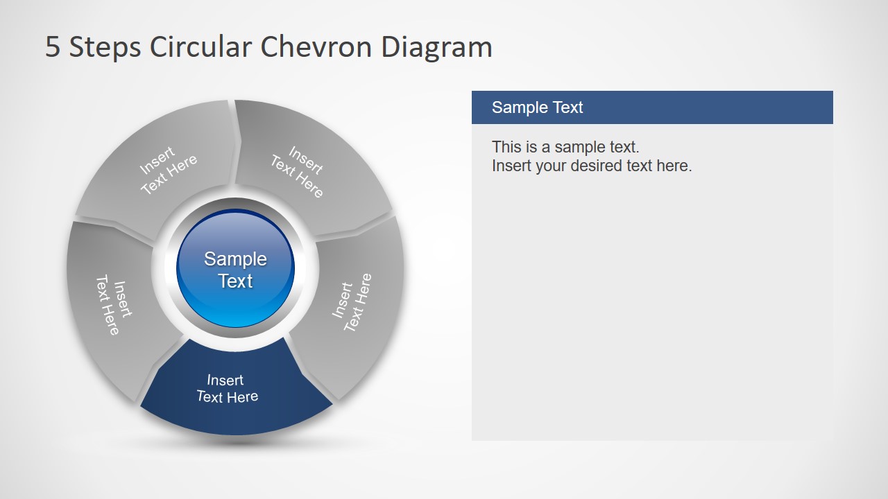 5 Stages of Chevron Diagram PPT - SlideModel