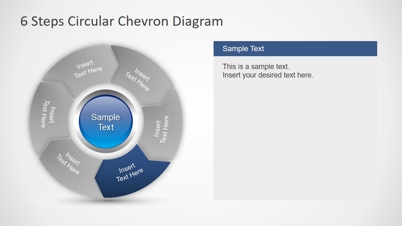 6 Steps Circular Chevron PowerPoint Diagram - SlideModel