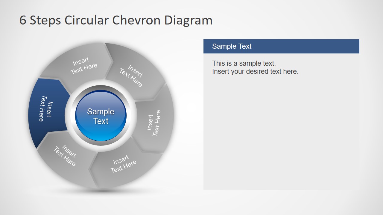 6 Steps Circular Chevron PowerPoint Diagram - SlideModel