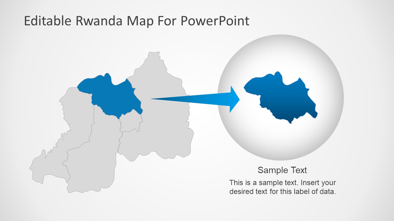 Rwanda Map Highlight Province PPT - SlideModel