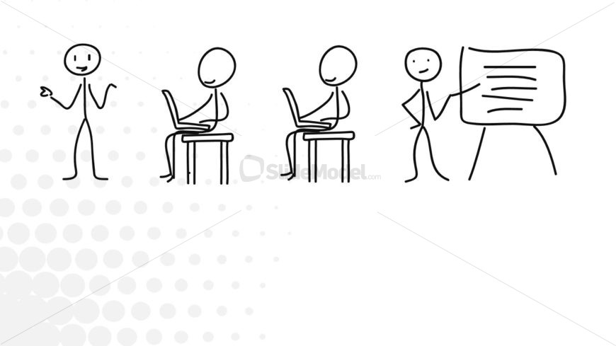 Business Illustration Stick Figures PowerPoint - SlideModel