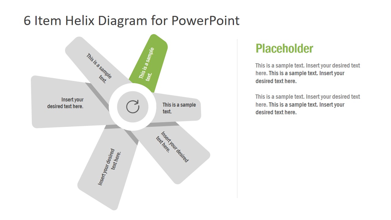 6 Steps Helix Diagram PowerPoint - SlideModel