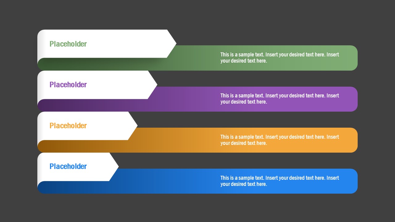 Simple 4 Item Strategy Diagram PowerPoint Template - SlideModel