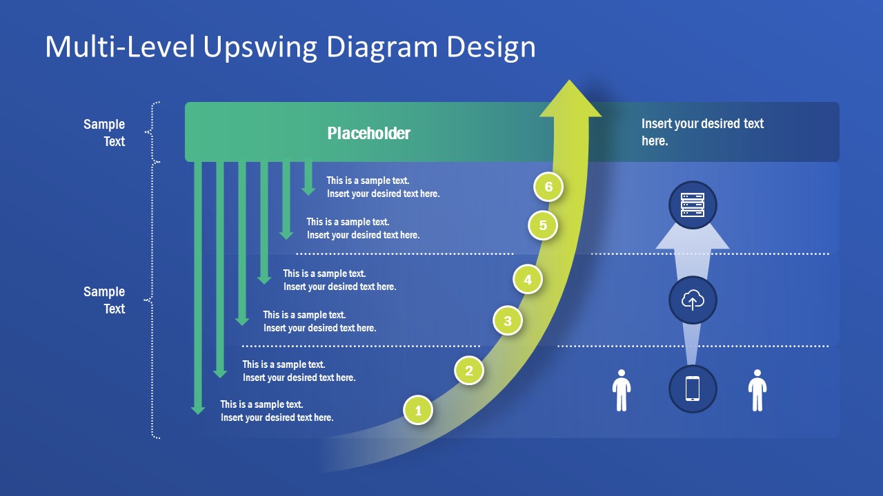 Multi-Level Upswing Diagram PowerPoint Template - SlideModel