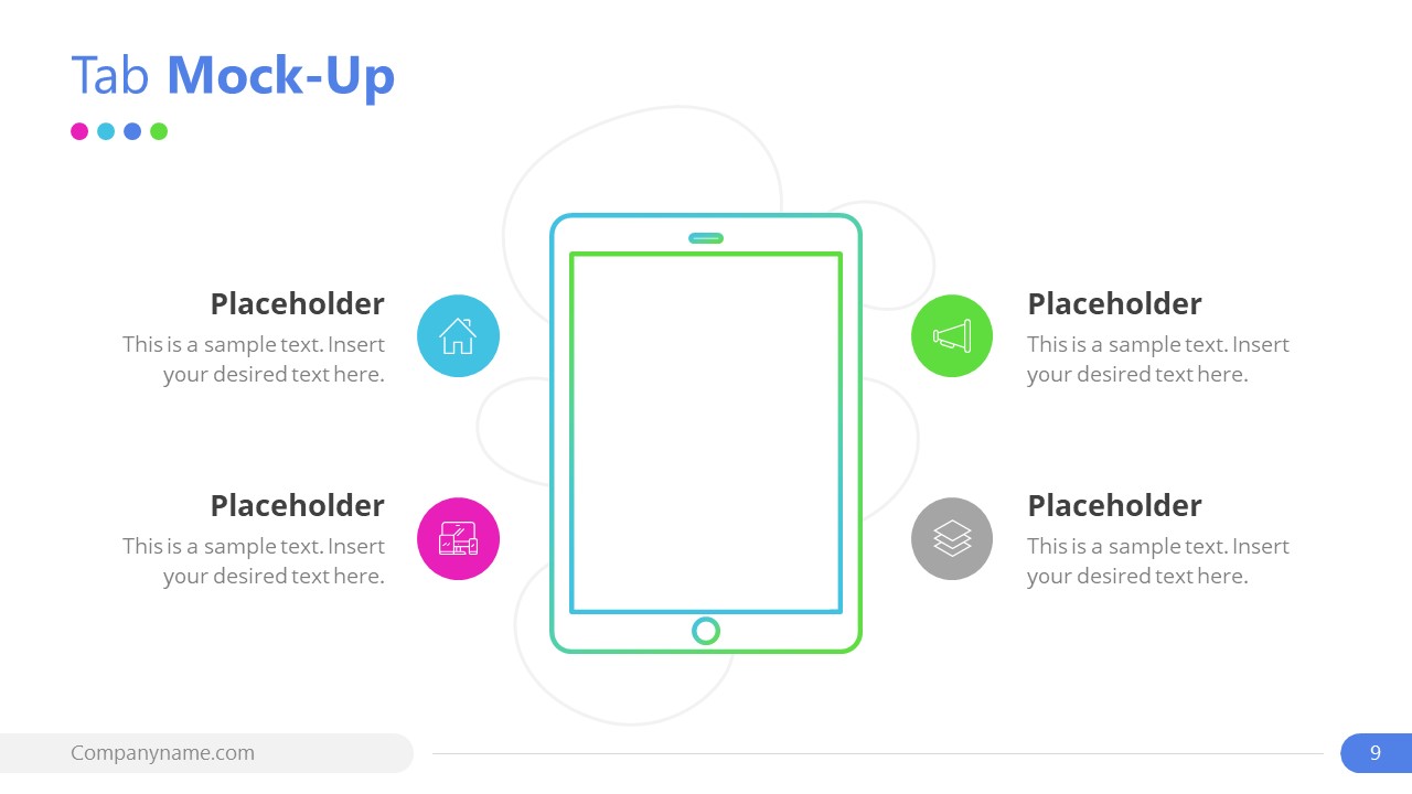 Tab Mockup Template PowerPoint - SlideModel