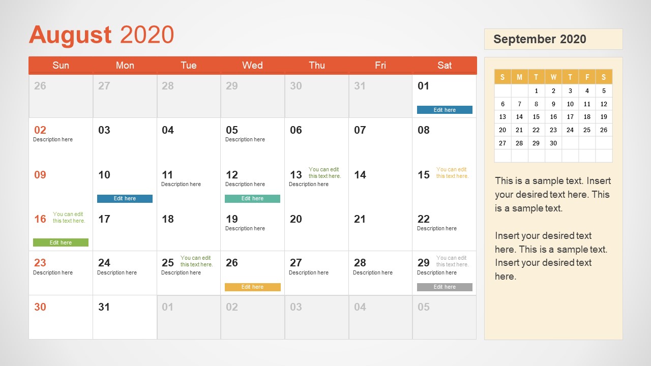 2020 Calendar PowerPoint Template - SlideModel