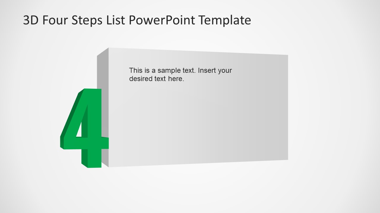 4 Step of 3D PowerPoint - SlideModel