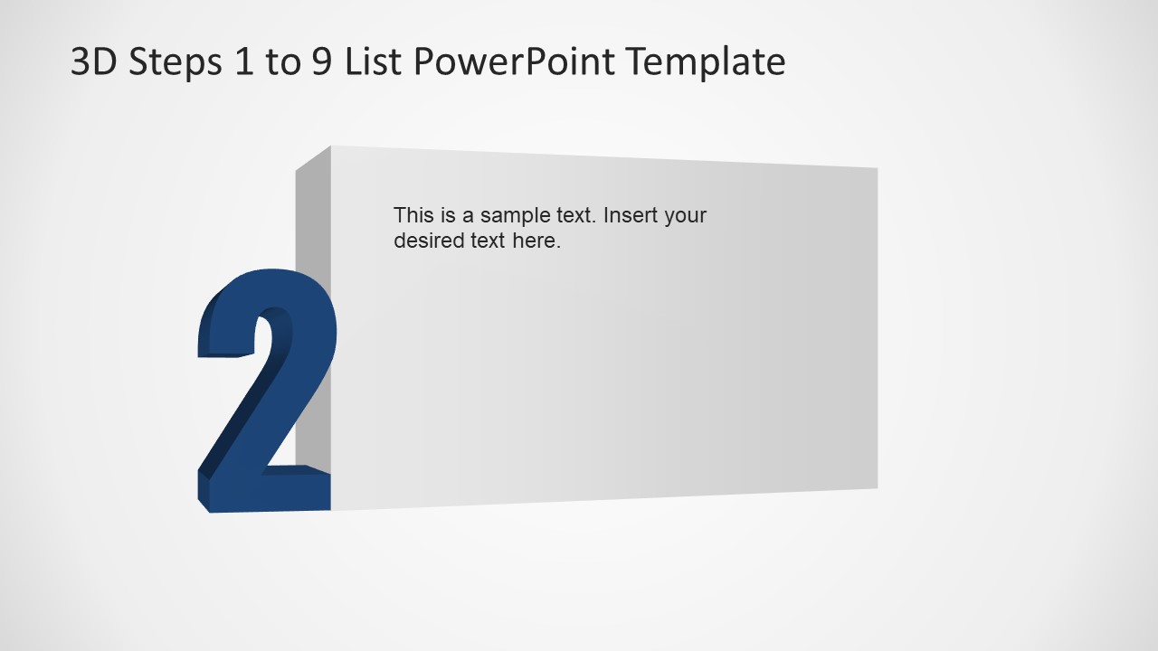Numbered List 3D Number 2 PowerPoint Template - SlideModel