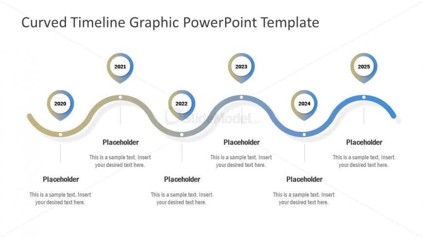 Curved Timeline PowerPoint Template - SlideModel Curved Timeline PowerPoint Template - SlideModel