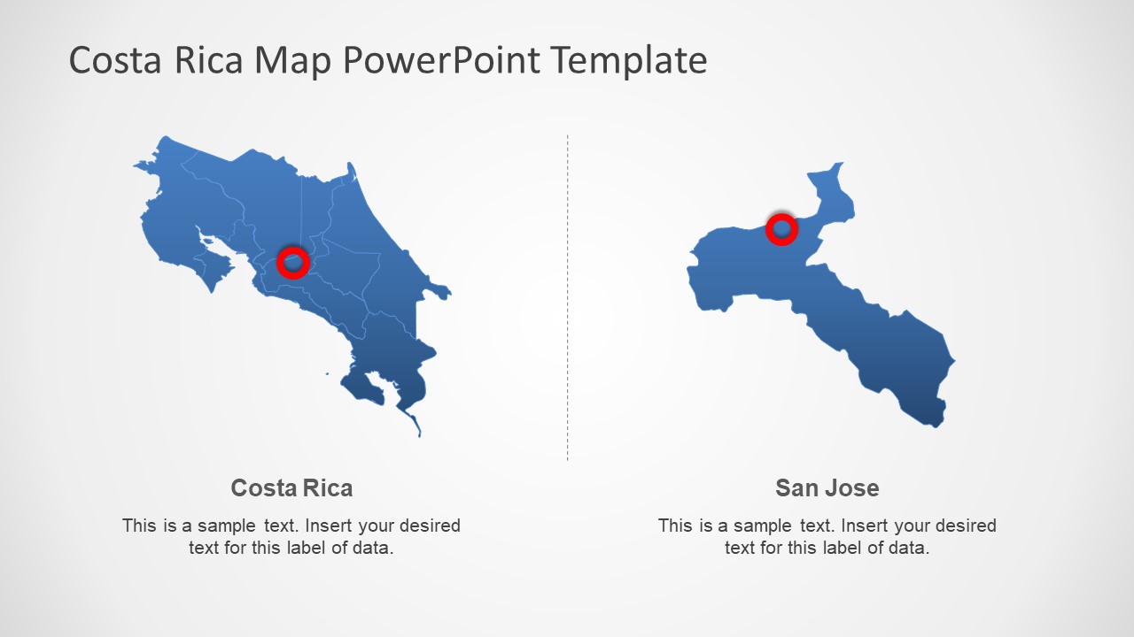 Editable Costa Rica Map PowerPoint Template - SlideModel
