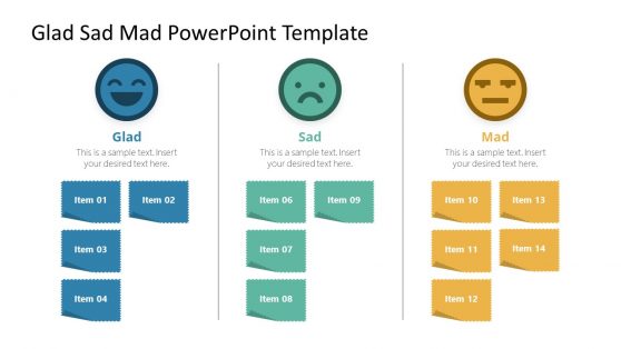 Mad Sad Glad PowerPoint Template - SlideModel
