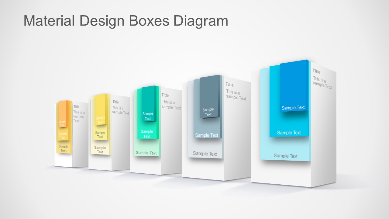 Material Design Boxes for PowerPoint - SlideModel