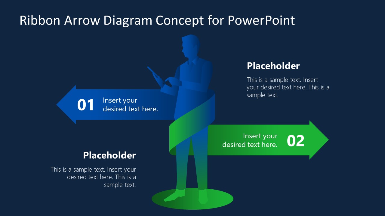 2 Arrows Intertwine Business Diagram Template - SlideModel