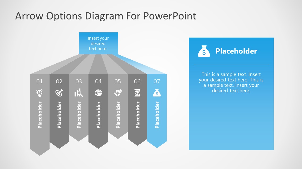 7 Steps Arrows Bars PowerPoint Diagram - SlideModel