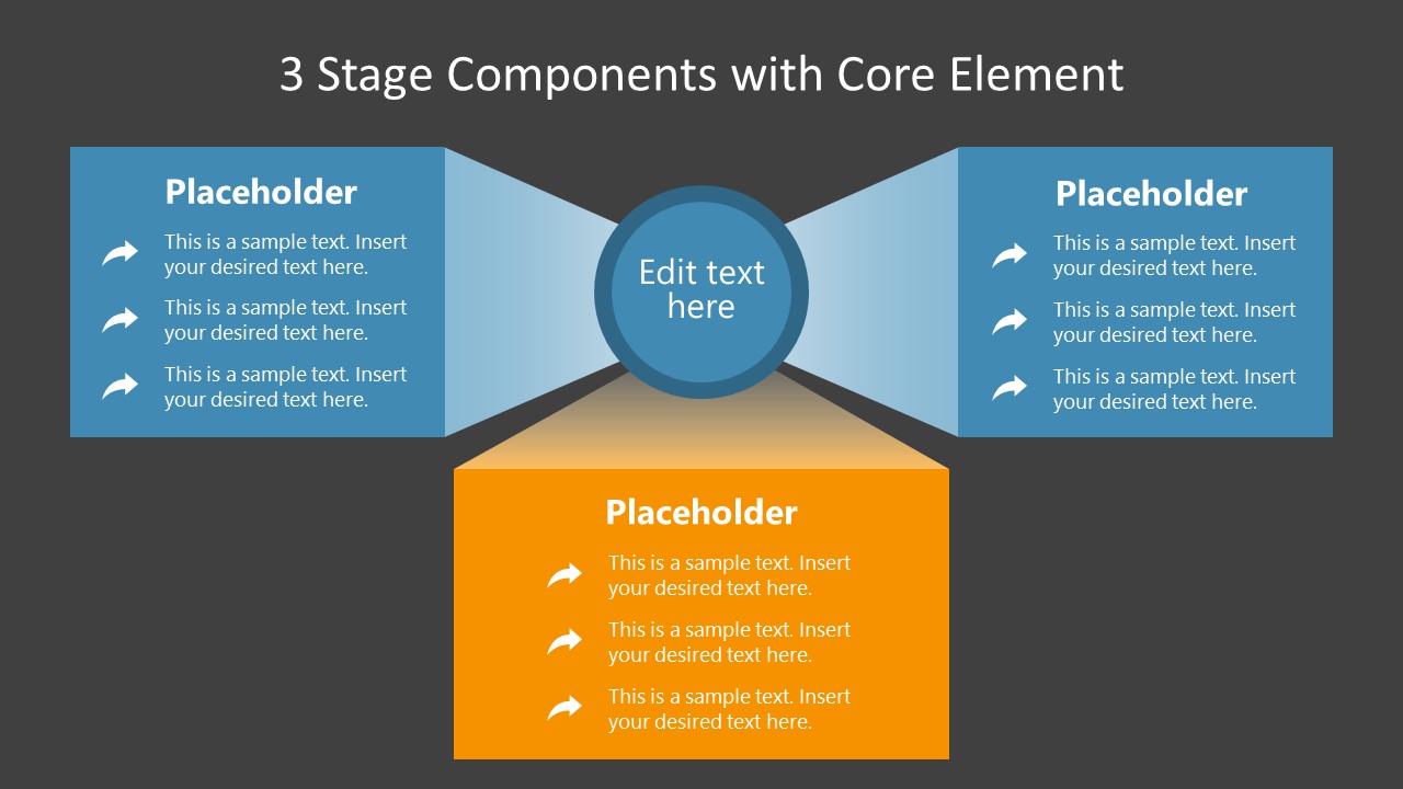 3 Stage Components PowerPoint Template - SlideModel