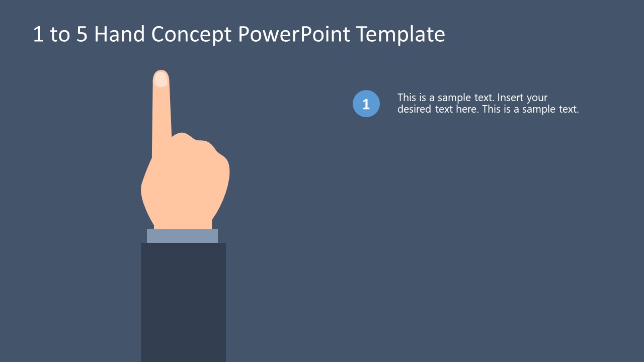 Bullet Point 1 Hand Concept PowerPoint - SlideModel