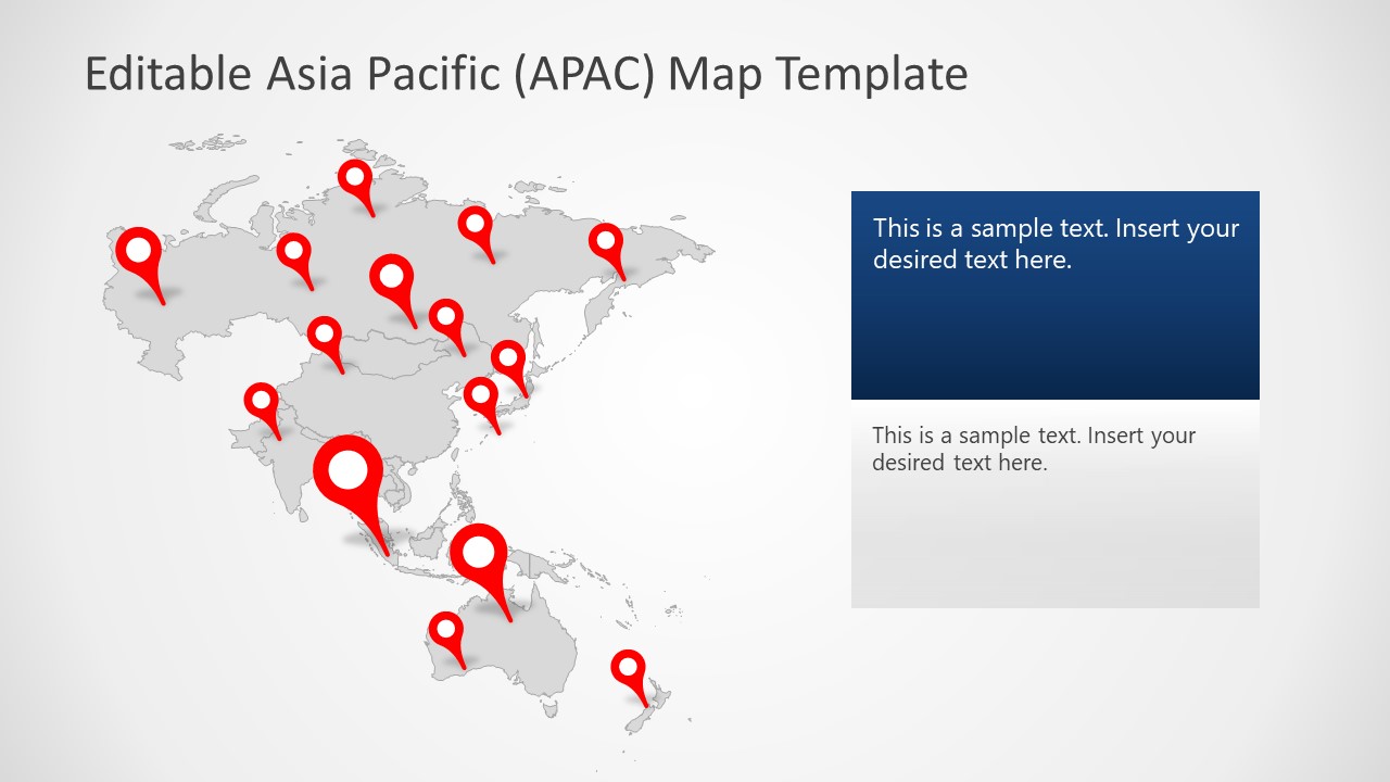 Editable Asia Pacific APAC Map for PowerPoint - SlideModel