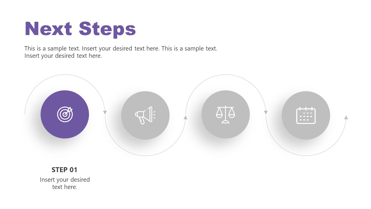 4 Steps Next Step Diagram PowerPoint - SlideModel