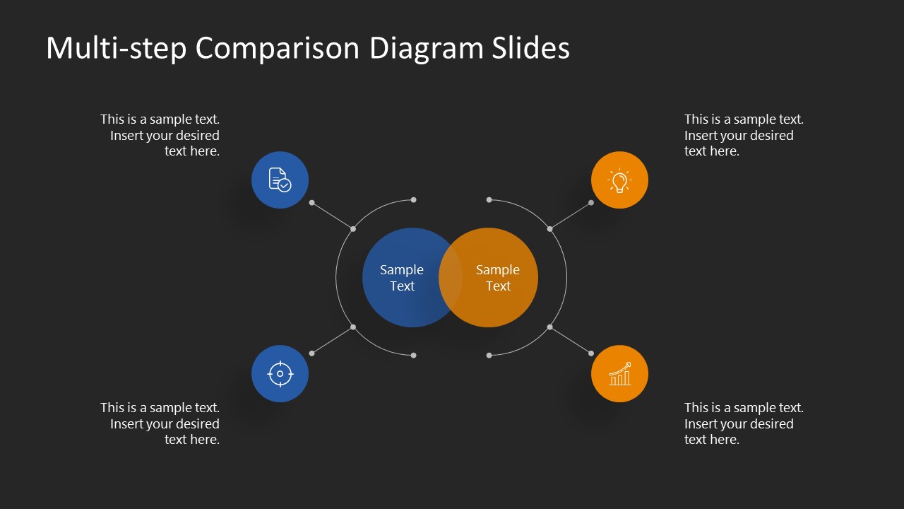 Multi-step Comparison Diagram Slides for PowerPoint - SlideModel