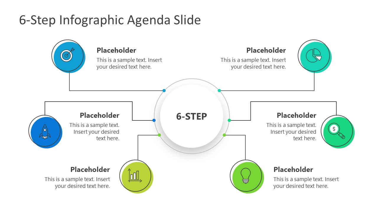 Infographic Agenda 6 Steps PowerPoint - SlideModel