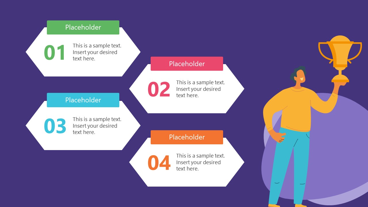 Creative 4-Item Agenda Slide for PowerPoint - SlideModel