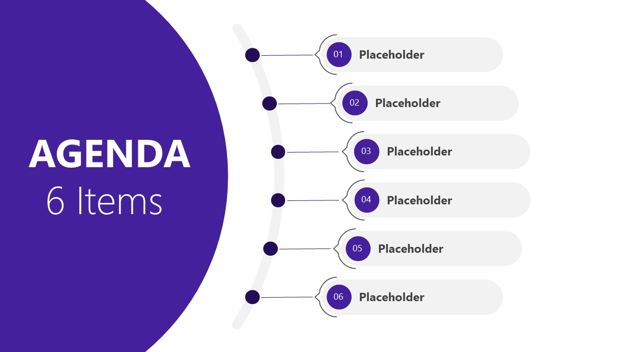 6 Steps Agenda Template Simple PPT - SlideModel