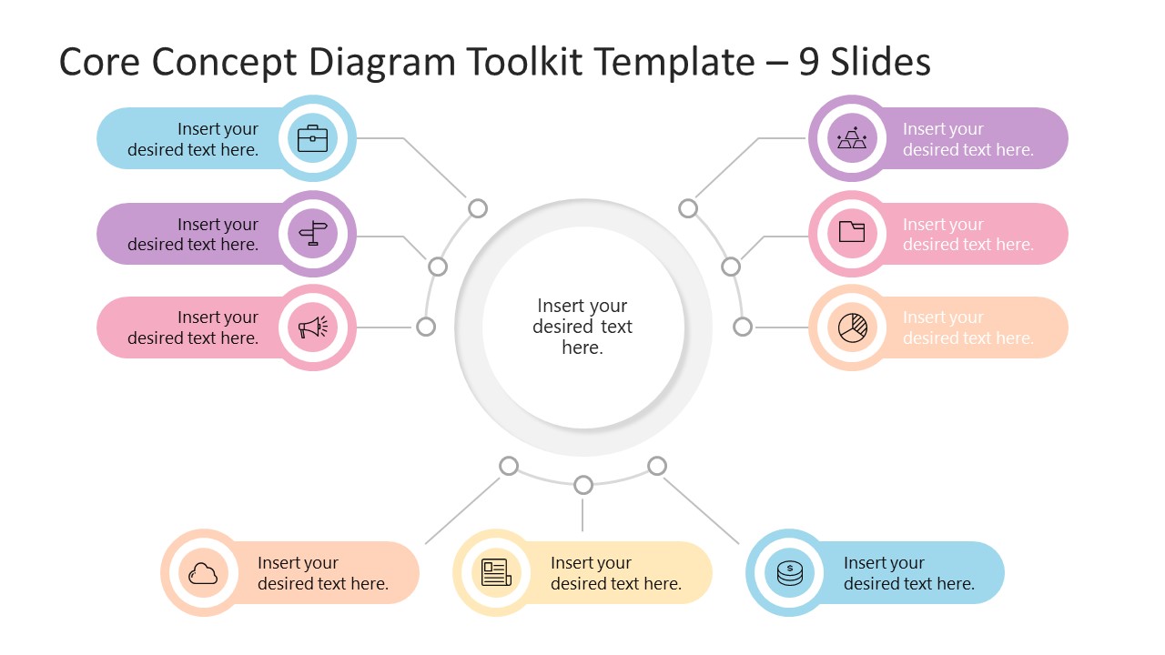 9 Items Core Concept PowerPoint Diagram - SlideModel 9 Items Core Concept PowerPoint Diagram - SlideModel