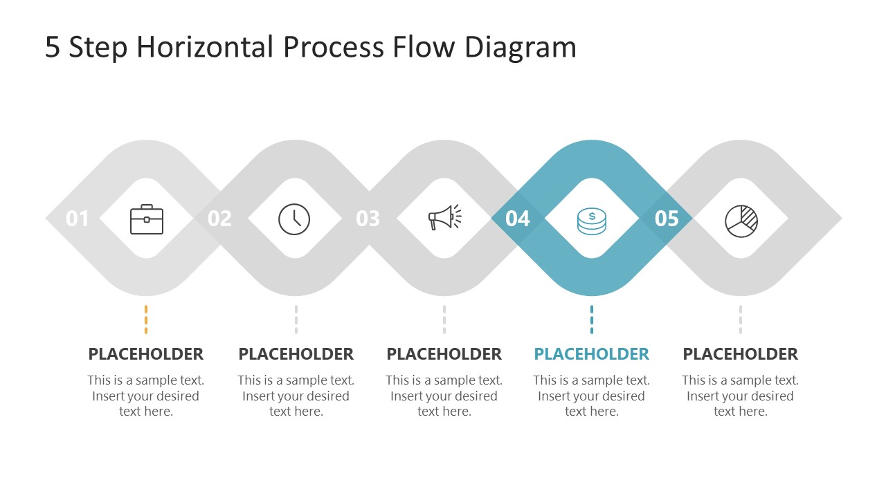 5-Step Horizontal Process Flow Template for PowerPoint - SlideModel